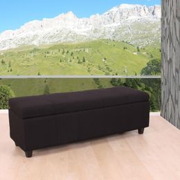 MCW Aufbewahrungs-Truhe Kriens, Sitzbank Bank, Stoff/Textil, 45x114x45cm MVG-zertifiziert ~ schwarz