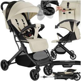 TecTake&reg; Buggy-Kinderwagen, Einhand-Klappmechanismus, mit 5-Punkt-Gurt, Feststellbremse, Schutzb&uuml;gel, pulverbeschichtetes Stahlgestell und pflegeleichter Stoffbezug, f&uuml;r 0 bis 36 Monate geeignet, Belastbarkeit 15 kg