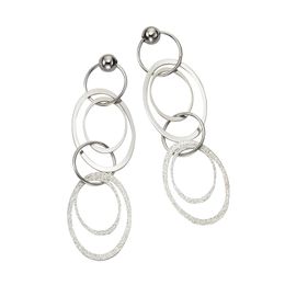 Celesta Silber Ohrringe Silber 925 rhodiniert aus Ringen 6cm lang