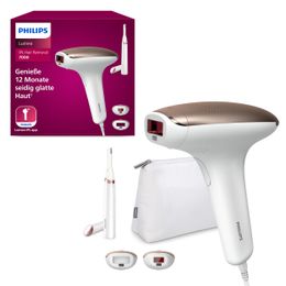 IPL-Haarentferner Philips "Lumea S7000 BRI921/00", rosa (roségoldfarben, weiß), IPL-Haarentferner, Damen, Kunststoff, 2 Aufsätze (Körper und Gesicht), inkl. Präzisionstrimmer