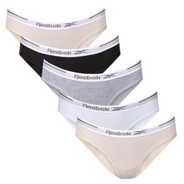 Slip Reebok "Afra", Damen, Gr. L, bunt, Feinripp, Obermaterial: 95% Baumwolle, 5% Elasthan, unifarben, körpernah, Unterhosen, mit extra weichem Stoff