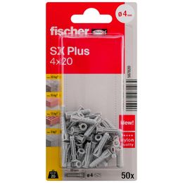 Fischer Spreizdübel-Set -Set 'SX Plus' Ø 4 x 20 mm, 50-teilig