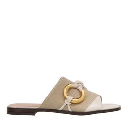 Coccinelle Slipper & Pantoletten - Coccinelle Carmy Canvas Bi - Gr. 39 (EU) - in Beige - f&uuml;r Damen
