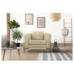 Sessel Home Affaire "Haki", beige, B:100cm H:74cm T:88cm, Sessel