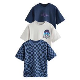 next T-Shirt Jungen Gr&ouml;&szlig;e 164 navy / nachtblau / hellgrau