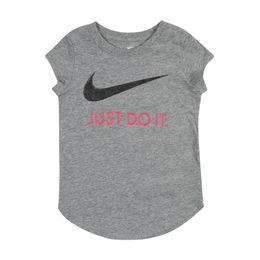 Nike Sportswear T-Shirt M&auml;dchen Gr&ouml;&szlig;e 110/116 graumeliert / pink / schwarz
