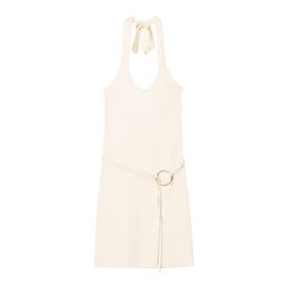 Bershka Kleid Damen Gr&ouml;&szlig;e 40 ecru Sommerkleid