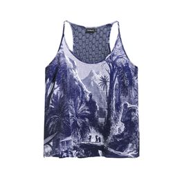 Desigual Top Damen Gr&ouml;&szlig;e S indigo / offwhite