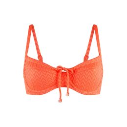 Lingadore Bikini Top female size 75 Coral / Dark orange