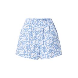 Motel Shorts 'LALA' Damen Gr&ouml;&szlig;e 32 hellblau / wei&szlig;