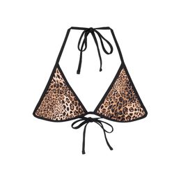 Bershka Bikinitop Damen Gr&ouml;&szlig;e 80 beige / braun / schwarz