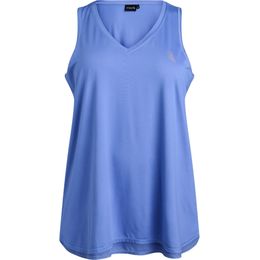 Active By Zizzi Sporttop 'Abasic' Damen Gr&ouml;&szlig;e 7XL/8XL hellblau