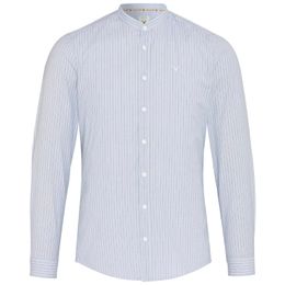 pure Stehkragenhemd Slim Fit Blau (Gr&ouml;&szlig;e: XXL)