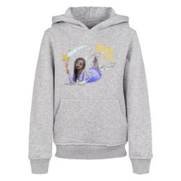 Kapuzensweatshirt ABSOLUTE CULT "ABSOLUTE CULT Herren Kids Wish - Shine On Asha Lying Basic Hoody", Jungen, Gr. 134/140, grau (erdgrau), 65% Baumwolle, 35% Polyester, bedruckt, Langarm, Sweatshirts