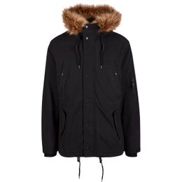 Wintermantel Brandit "Brandit Brandit Men Fish Tail Parka", Herren, Gr. M, schwarz, 100% Baumwolle, Mäntel