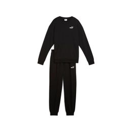 Trainingsanzug Puma "RELAXED SWEAT SUIT TR CL", Damen, Gr. L, schwarz (Puma schwarz), Sweatware, Obermaterial: 68% Baumwolle, 32% Polyester, unifarben, sportlich, comfort fit, Sportanzüge