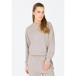 Sweatshirt Endurance "Jade", Damen, Gr. 36, beige, 100% Polyester, unifarben, normal, Rundhals, Sweatshirts, aus angenehm weichen Material