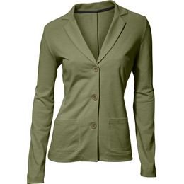 Heine Damen Jerseyblazer aus Baumwolle, ungef&uuml;ttert oliv Gr&ouml;&szlig;e 40