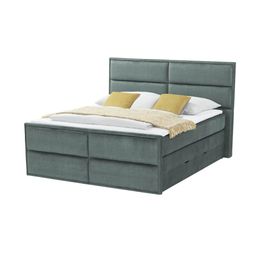 Höffner Boxspringbett mit Bettkasten Crocco blau Maße (cm): B: 157 H: 136 » Höffner