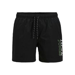 Jack & Jones JACK & JONES Badeshorts 'JPSTMaui' Herren Größe M limette / schwarz / weiß