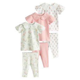 next Set Mädchen Größe 86 pastellgrün / rosa / weiß