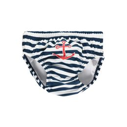Playshoes Badehose Jungen Gr&ouml;&szlig;e 86/92 navy / hellrot / wei&szlig;