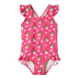 name it Badeanzug 'NMFMARIA PAWPATROL' Mädchen Größe 98/104 braun / pink / dunkelpink / offwhite