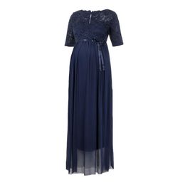 MAMALICIOUS Umstand Abendkleid 'MIVANA' Damen Größe 42 navy Winterkleid