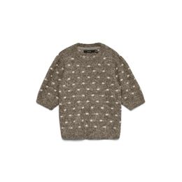 Véro Moda VERO MODA Pullover 'NOVAHDOTTY' Damen Größe L beige / braun