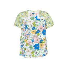 Gaya Bluse Damen Größe XL blau / türkis / gelb / weiß