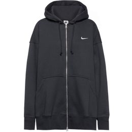 Nike Phoenix Sweatjacke Damen - schwarz - Gr. 50/52 - Baumwolle/Polyester