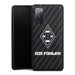 DeinDesign Galaxy S20 FE 5G Handy Silikon H&uuml;lle Case schwarz Handyh&uuml;lle Carbon Borussia M&ouml;nchengladbach Gladbach