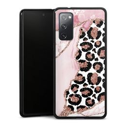 DeinDesign Galaxy S20 FE 5G Handy Silikon H&uuml;lle Case schwarz Handyh&uuml;lle Glitzer Marble Leopard