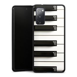 DeinDesign Galaxy S20 FE 5G Handy Silikon H&uuml;lle Case schwarz Handyh&uuml;lle Piano Music Klavier