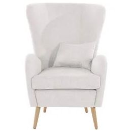 Guido Maria Kretschmer Home & Living Sessel "Sallito, Ohrensessel, TV-Sessel", beige (creme), B:76cm H:109cm T:85cm, Struktur Hahnentritt (67% Polypropylen, 33% Polyester), Samtoptik (100% Polyester), Fellimitat (100% Polyester), Samtcord (92% Polyester, 8% Polyamid), Struktur (100% Polyester), Struktur fein (100% Polyester), GUIDO MARIA KRETSCHMER HOME & LIVING, Sessel, Ohrensessel ohne Hocker Einzelsessel Ohrensessel, in 6 Bezugsqu