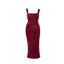 Moda Minx Abendkleid 'LEOMIE' Damen Größe 38 weinrot Winterkleid