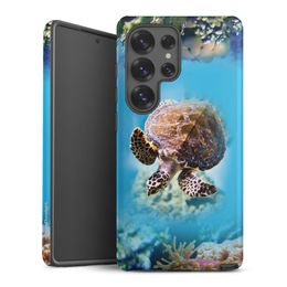 DeinDesign Galaxy S25 Ultra Handy Panzer Handyh&uuml;lle robuste Outdoor H&uuml;lle Schutzh&uuml;lle matt Animals Ocean Turtle Tough Case