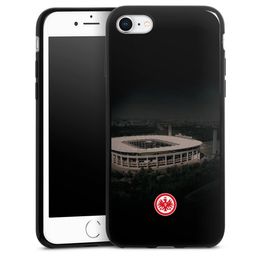 DeinDesign iPhone SE (2022) Handy Slim Case extra d&uuml;nn Silikon Handyh&uuml;lle schwarz H&uuml;lle Eintracht Frankfurt Official Licensed Product Stadium Silikon Slim Case