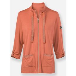 WITT Damen Shirtjacke mit 2 Taschen, papaya, Gr&ouml;&szlig;e 42