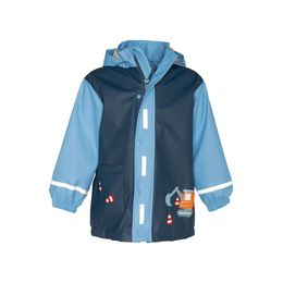 Playshoes Regenmantel 'Baustelle' Jungen Größe 140 navy / hellblau / orange / rot / weiß