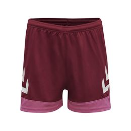 Hummel Sportshorts Damen Gr&ouml;&szlig;e S weinrot / melone / wei&szlig;