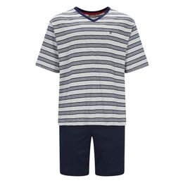 Hajo Pyjama Herren Gr&ouml;&szlig;e XXXL navy / hellgrau / dunkelgrau