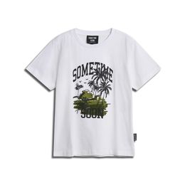 SOMETIME SOON Shirt boy size 110 Green / Fir / Black / White