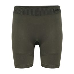 Hummel Sportshorts 'First' Damen Gr&ouml;&szlig;e M/L khaki / schwarz