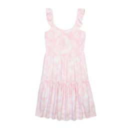 MINOTI Kleid M&auml;dchen Gr&ouml;&szlig;e 98/104 hellpink / wei&szlig;