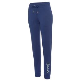 Damen Sweatpants, Blau, Gr. 40/42, Bench. Loungewear, Hosen, Material: Baumwolle