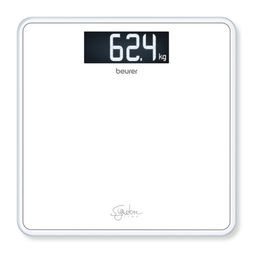 Beurer Personenwaage , Weiß , Glas , 31.00x2.8x31.00 cm , LCD-Display, automatisches Ein-/Ausschalten, hohe Tragkraft , Freizeit, Wellness,