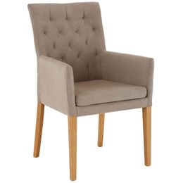 Esszimmerstuhl Home Affaire "Colorado BESTSELLER", braun (mittelbraun, eichefarben), B:60cm H:94,5cm T:60cm, Holzwerkstoff, Stühle, mit Massivholzgestell