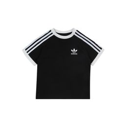 adidas originals T-Shirt 'Adicolor Trefoil' Jungen Größe 110 schwarz / weiß