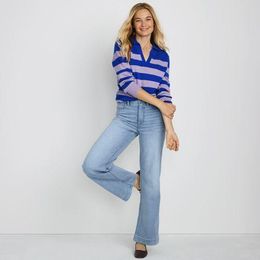 LANDS' END Recover Jeans High Waist mit weitem Bein, Damen,  Blau, by Lands' End